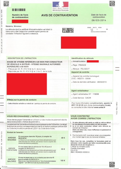 Date de la poste inférieur à la date de l'avis de contravention ...