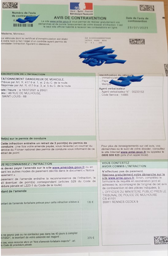 Stationnement dit dangereux - Contravention - Auto Evasion | Forum Auto