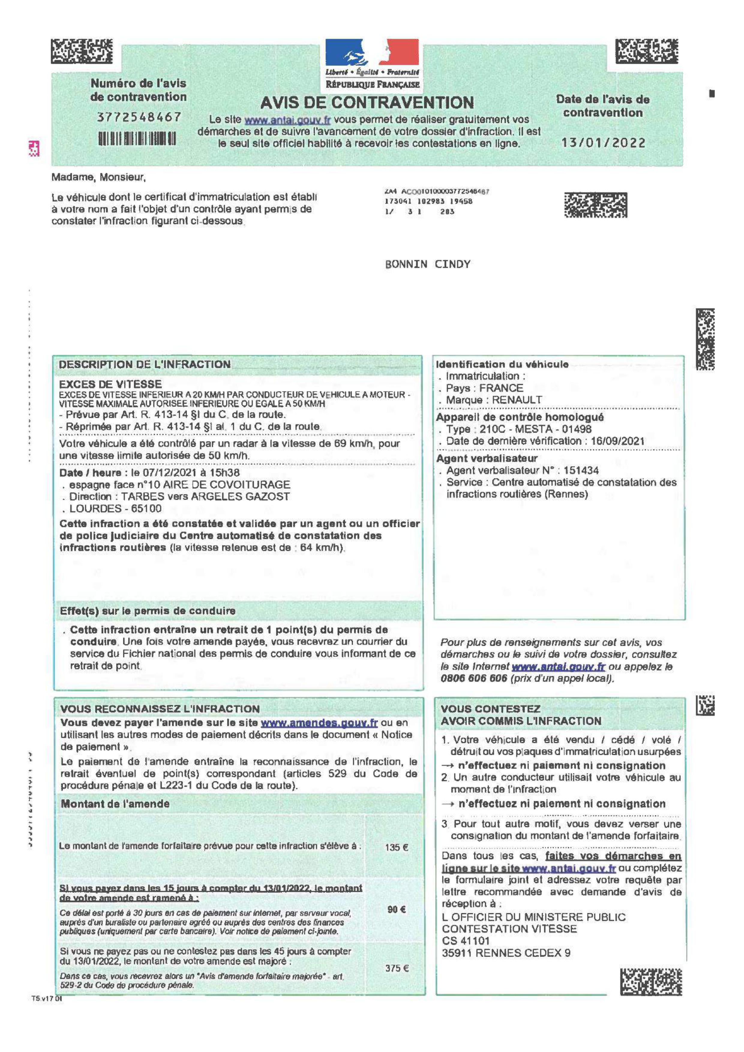 Contravention Absence de signalisation - Contravention - Auto Evasion ...