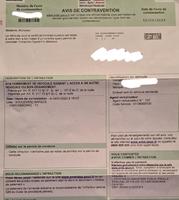 Adresse différente PV - avis de contravention - Stationnement - Auto ...
