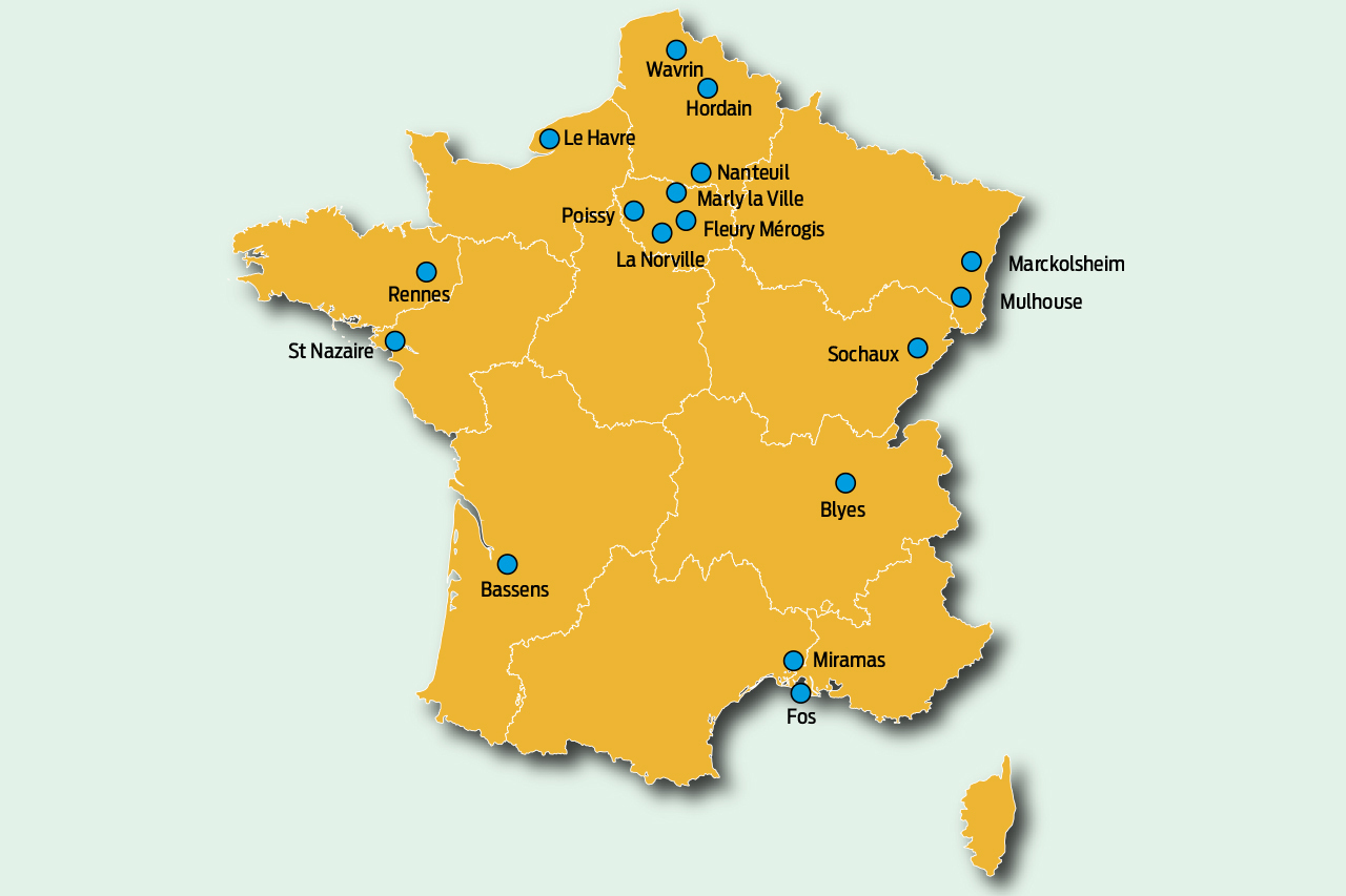 Photo 1 - carte de france centres logistiques stellantis 2022 ...