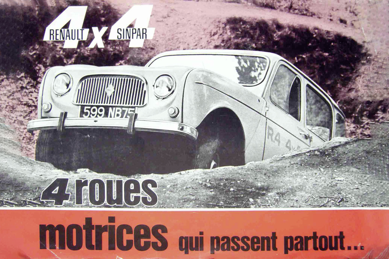 Diaporama et photos - Une Renault 4 GTL Sinpar 4 x 4 à vendre aux enchères à Rétromobile | L'Argus