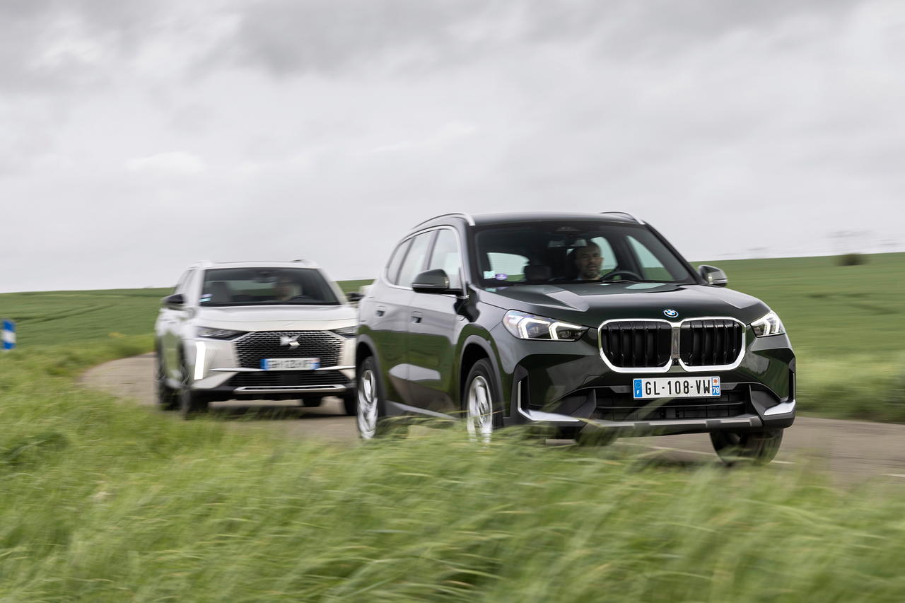 Diaporama et photos - Essai comparatif : le BMW X1 hybride (2023) défie le DS7 E-Tense | L'Argus