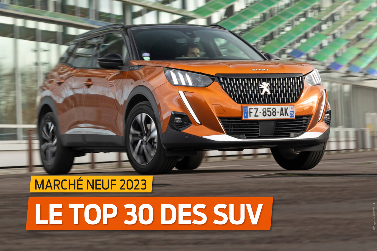 Top 30 des SUV neufs les plus vendus en France en 2023