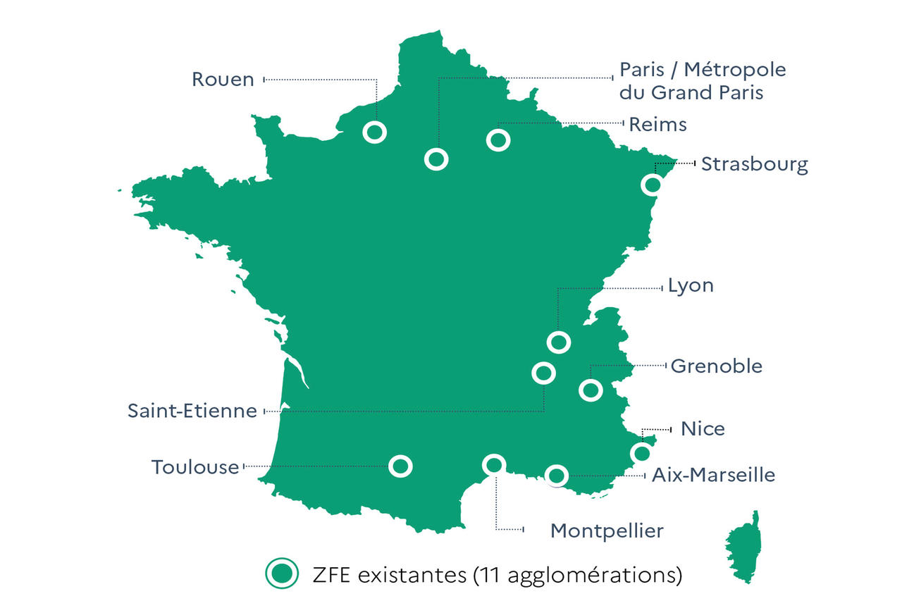 Photo 7 - A date, il existe 11 ZFE en France métropolitaine. - ZFE. L ...