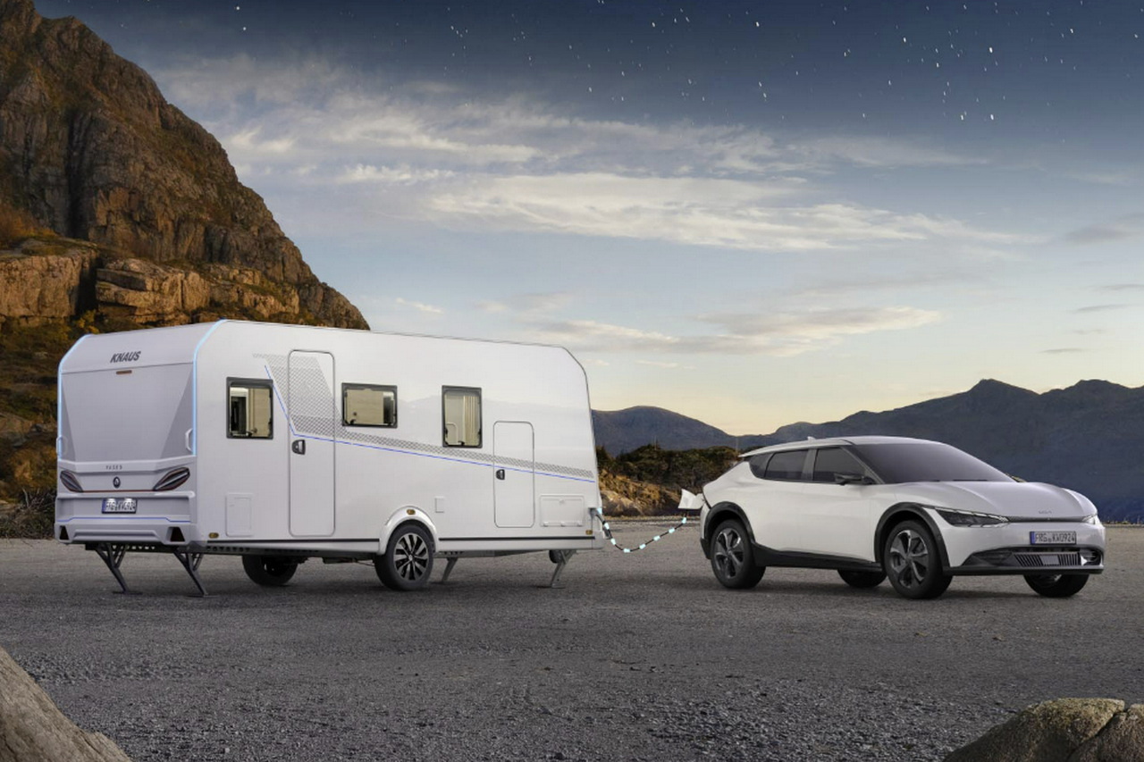 Knaus commercialise une caravane conçue pour les voitures électriques