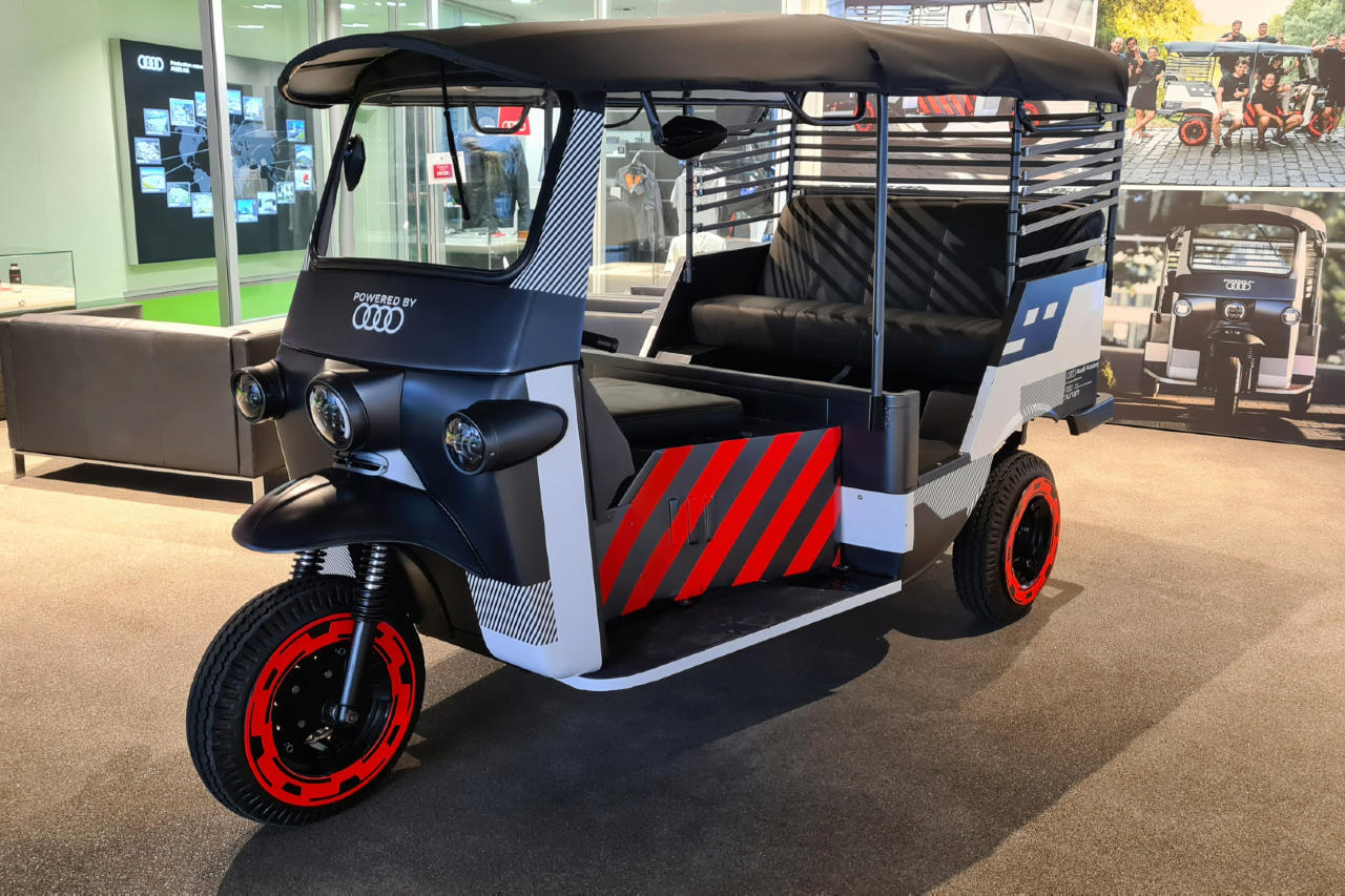 Photo 5 - tuk tuk retrofit électrique e-rickshaw e-tron nunam fondation audi environnement ...