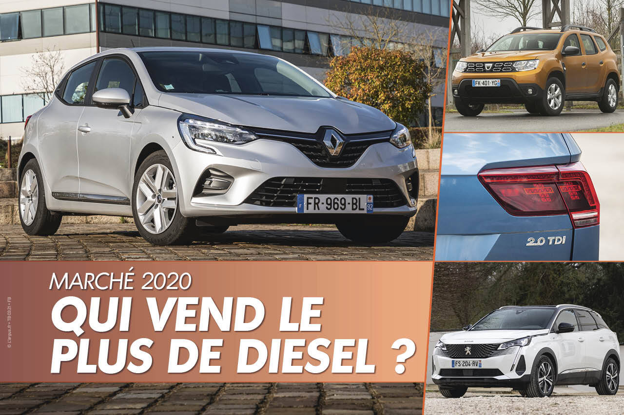 Voitures diesel. Les modèles les plus vendus en France en 2020