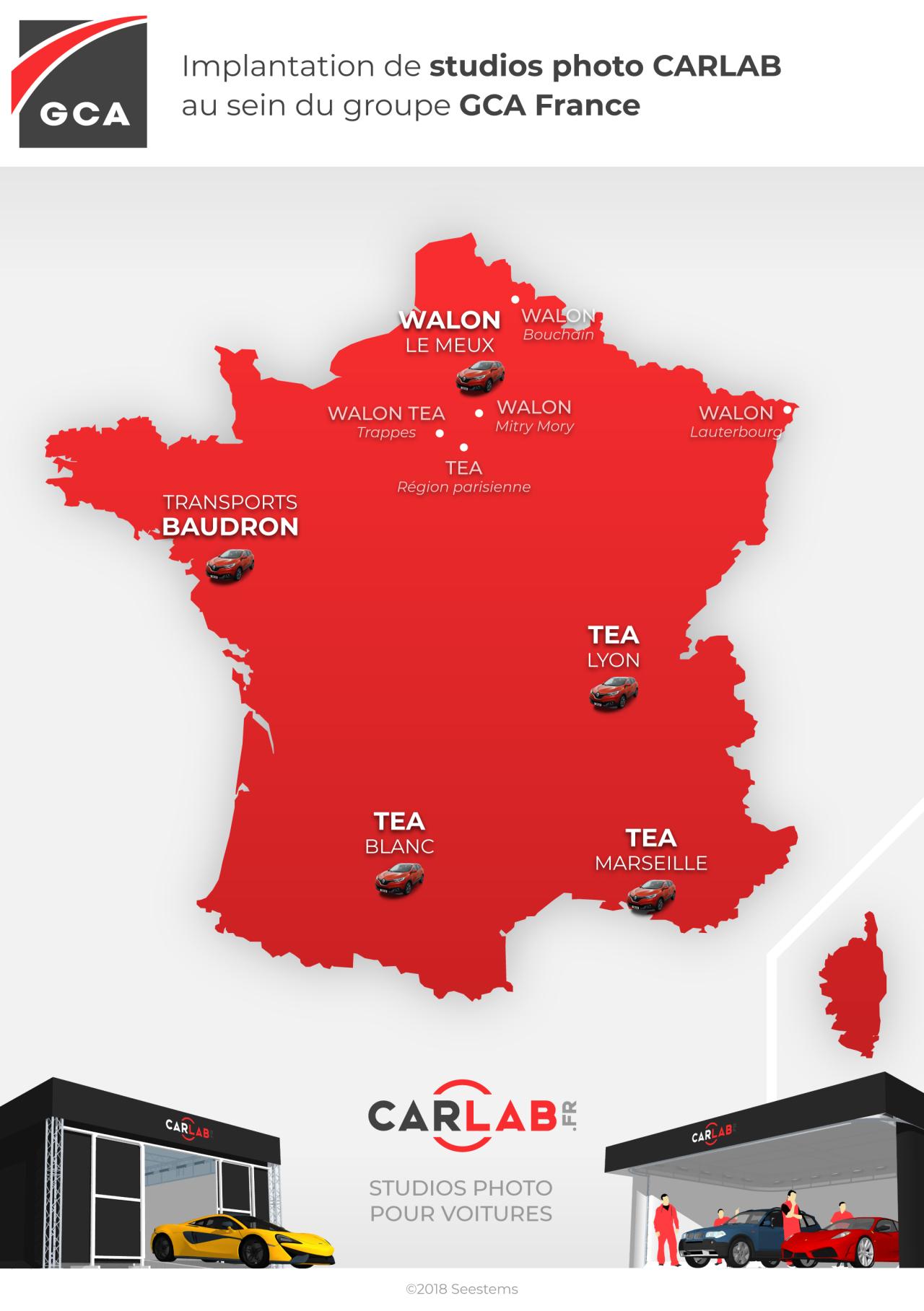 Photo 3 - carte implantations Carlab GCA France - Publi-communiqué ...