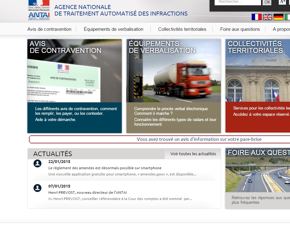 Les contraventions sont enfin consultables sur Internet