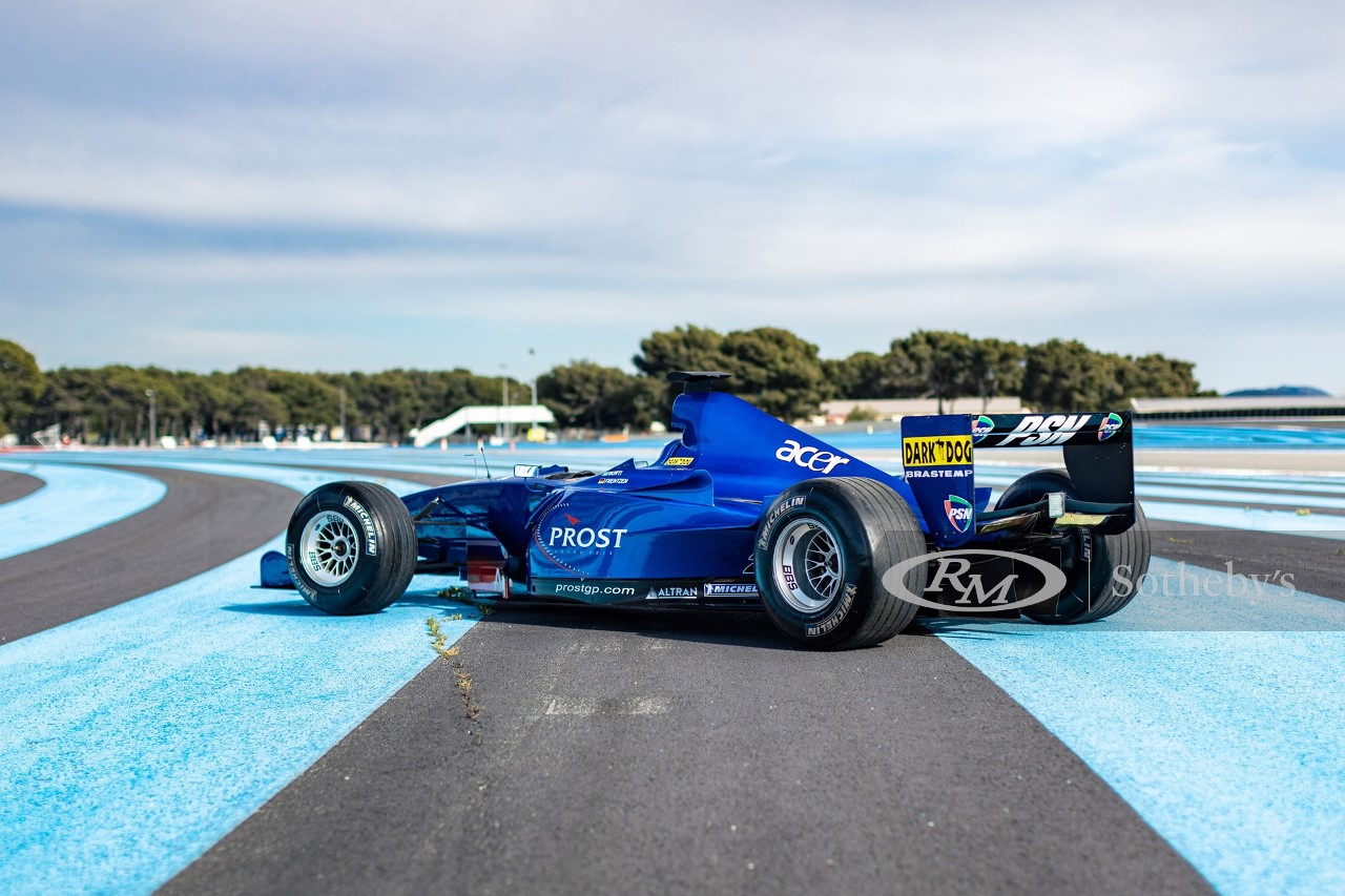 Prost AP02 (1999). Une F1 à moteur V10 Peugeot à la vente