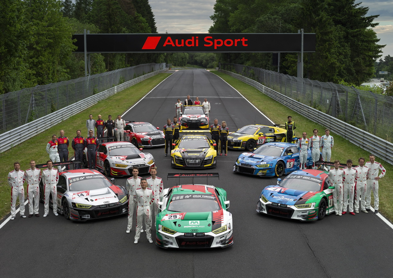 Photo 1 - Audi R8 GT4 24H Nurburgring 2019 photo de famille - 24H du ...