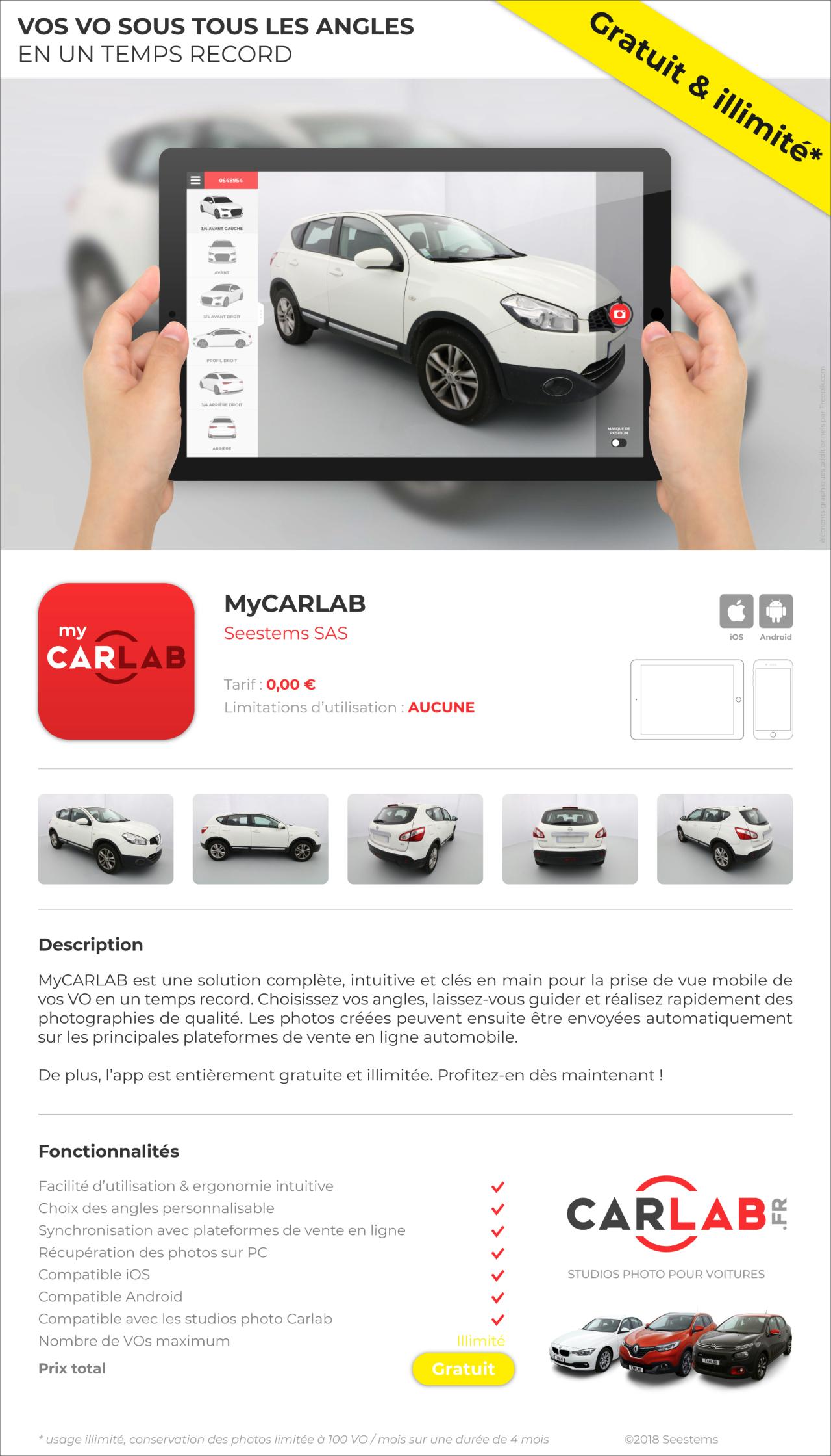 Publi-communiqué : CARLAB aux Trophées du VO 2018 et testez MyCARLAB