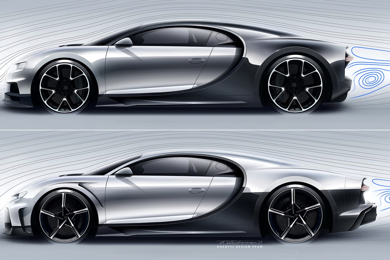 Bugatti Chiron Super Sport (2021). 440 km/h pour la supercar allongée