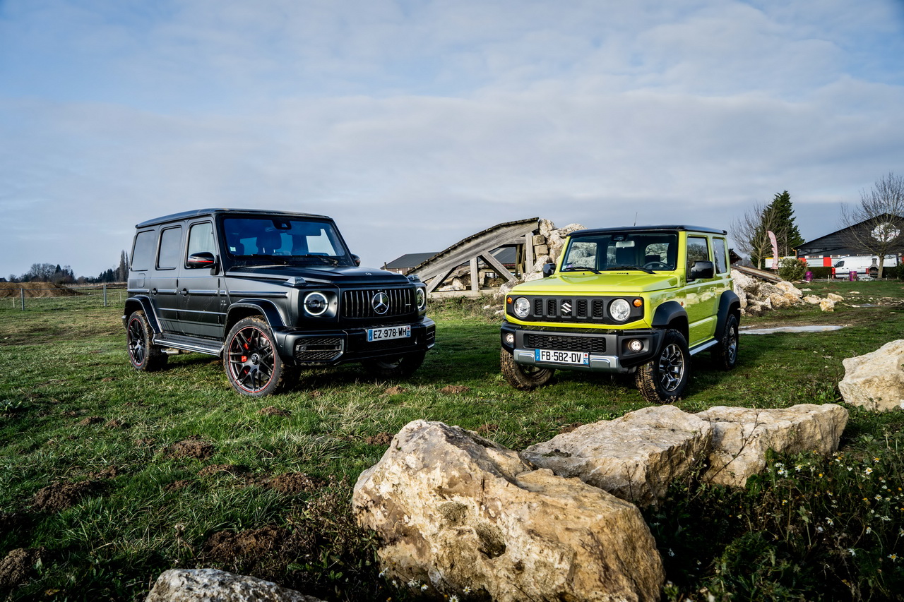 Photo 9 - Suzuki Jimny Mercedes Classe G 63 AMG - Duel entre le Suzuki ...