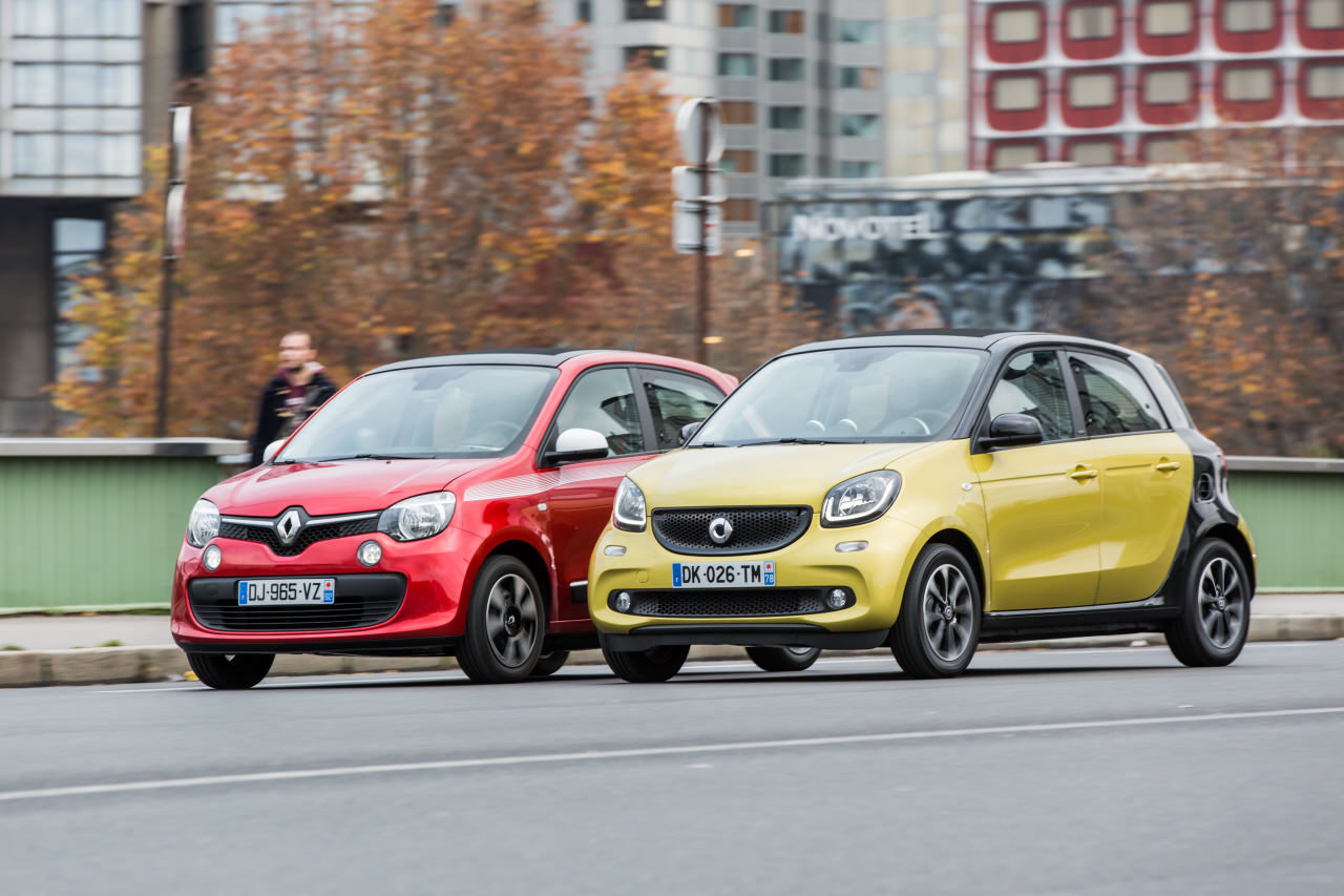Essai comparatif : Smart Forfour II vs Renault Twingo III