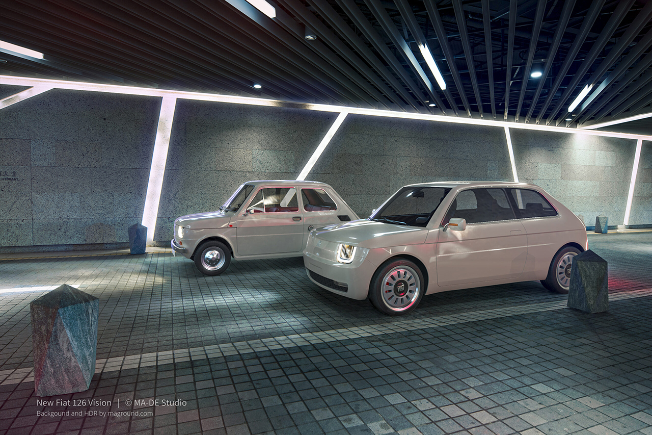Photo 6 - fiat 126 moderne - La Fiat 126 renaît grâce à un designer italien