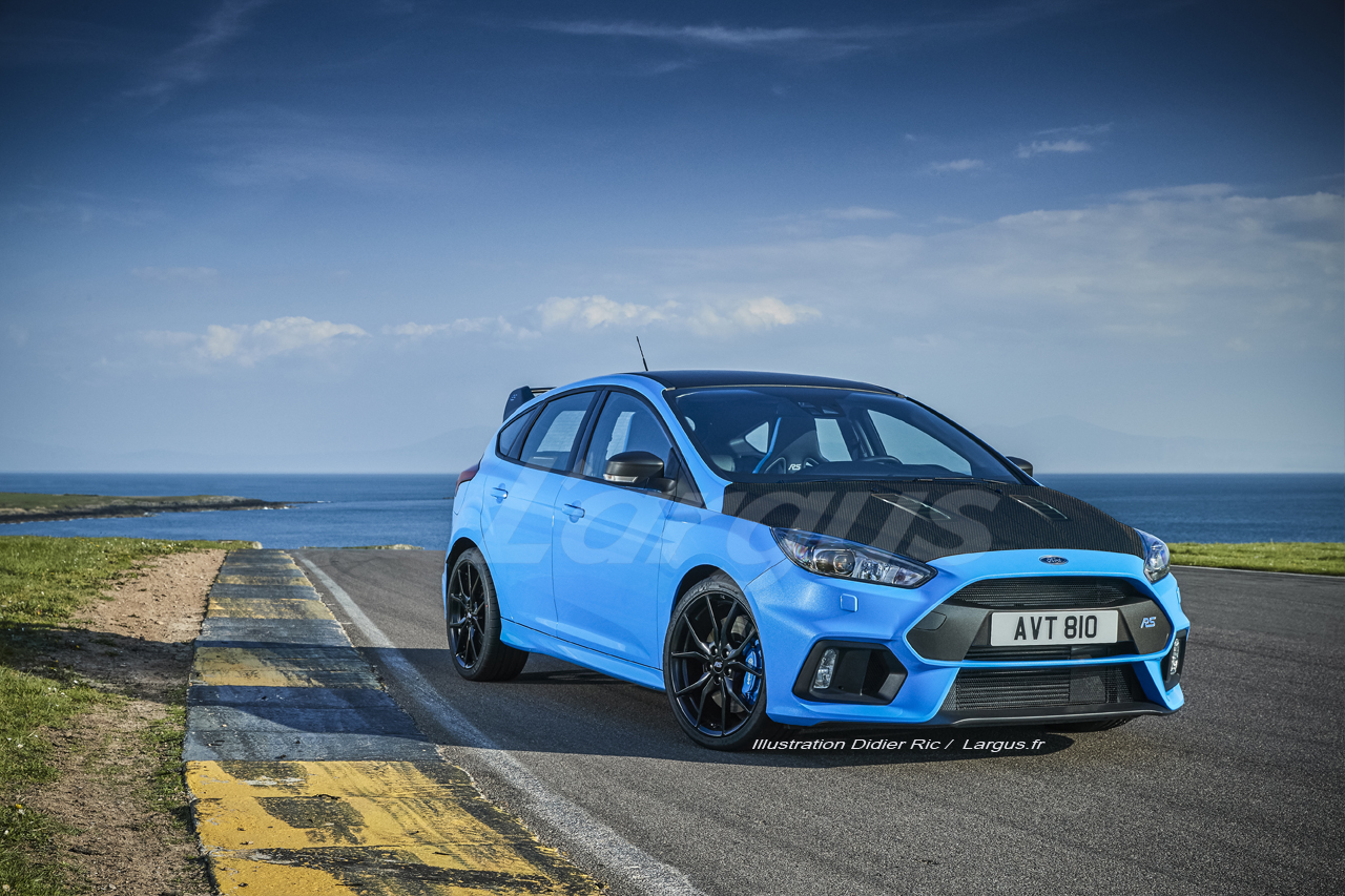 Photo 2 - illustration Ford Focus RS 500 2018 vue avant bleue Didier ...