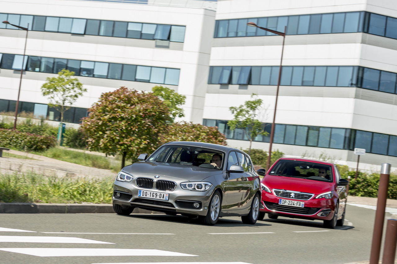 Photo 4 - bmw devant peugeot - Essai comparatif Peugeot 308 BlueHDi 120 ...
