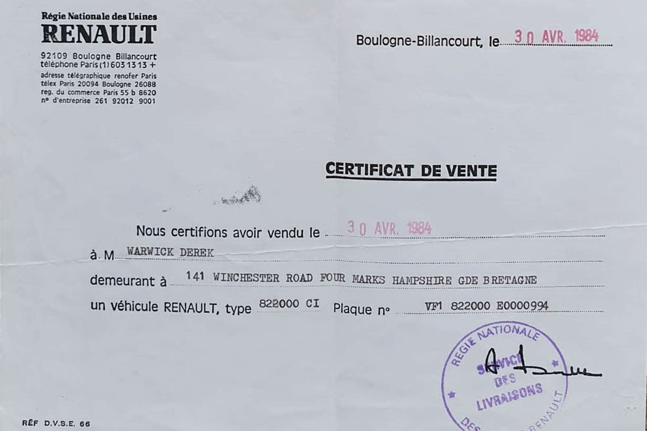 Renault 5 Turbo 2 (1984). L'ex-voiture de D. Warwick toujours à vendre