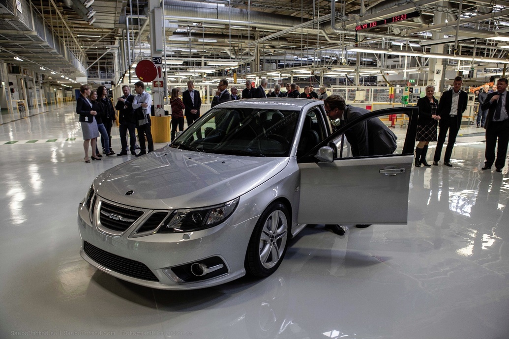 L'usine Saab en Suède a produit une voiture