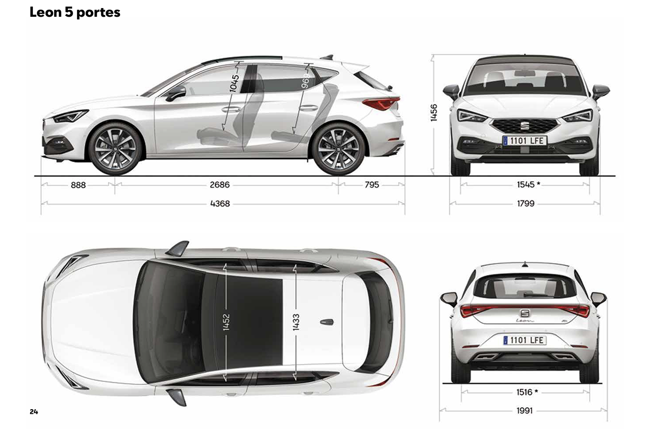 Photo 9 - dimensions seat leon 2020 - Prix Seat Leon 2020. La compacte espagnole dès 21 490