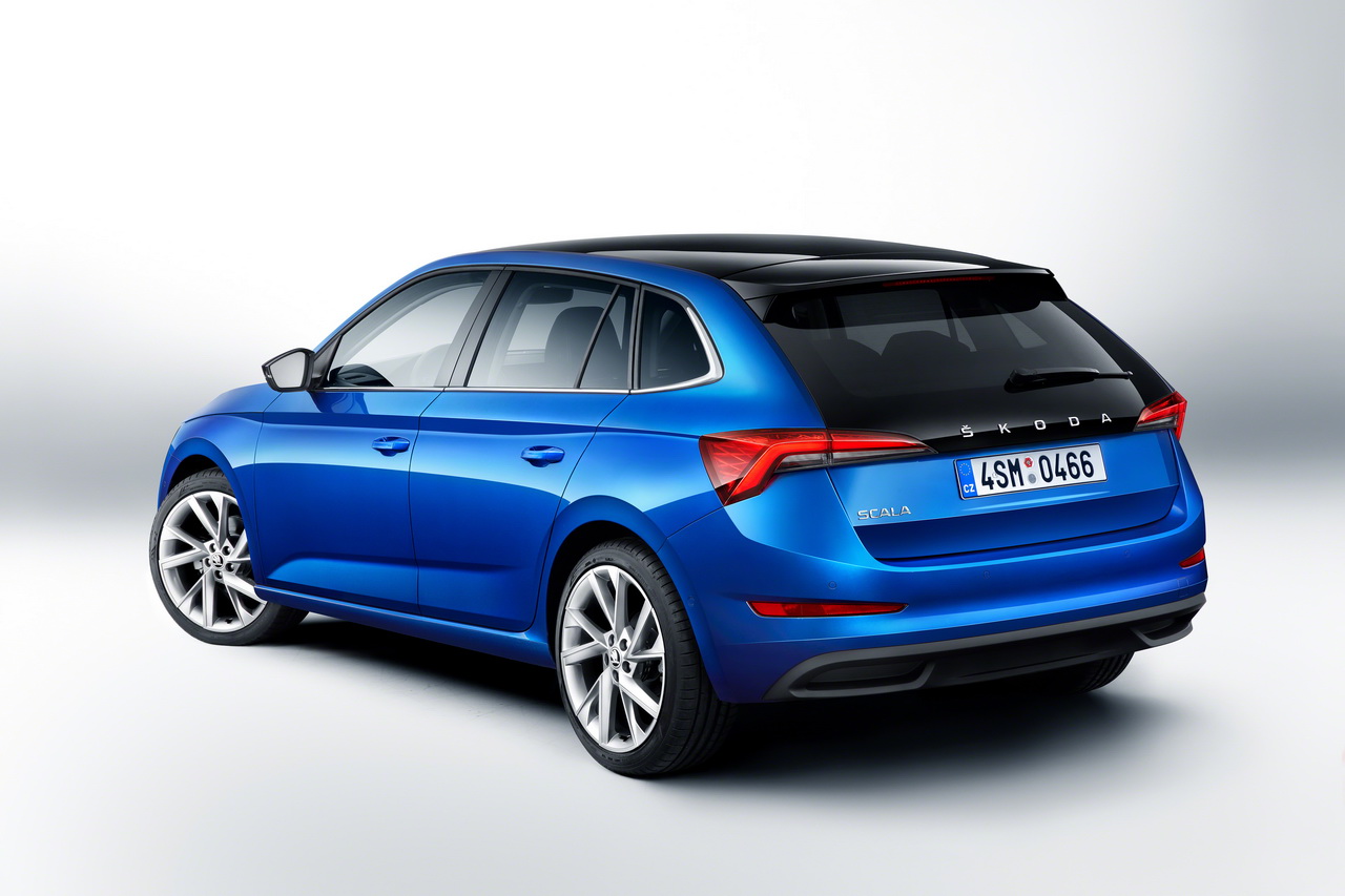 Photo 34 - Skoda Scala vue arriere bleu - Toutes les nouvelles berlines ...