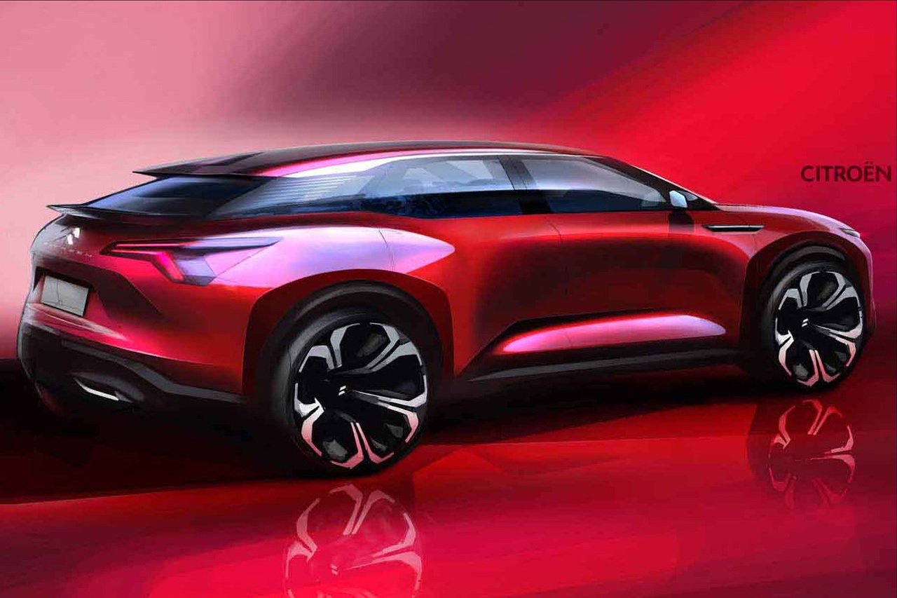 Photo 12 - sketch design Citroën C5 X rouge - Citroën C5 X. Les secrets ...