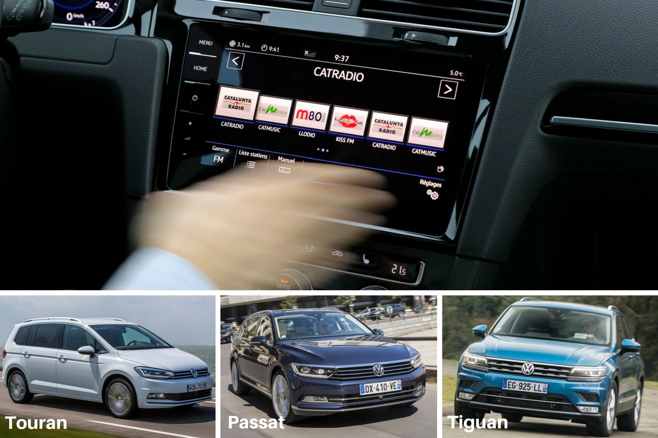 Volkswagen : nouveaux systèmes multimédia sur Tiguan, Passat et Touran