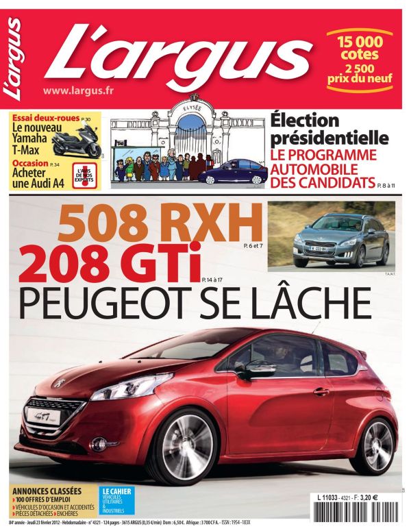 Hebdomadaire L'argus en kiosque - 4321 - 23 février 2012 - L'argus