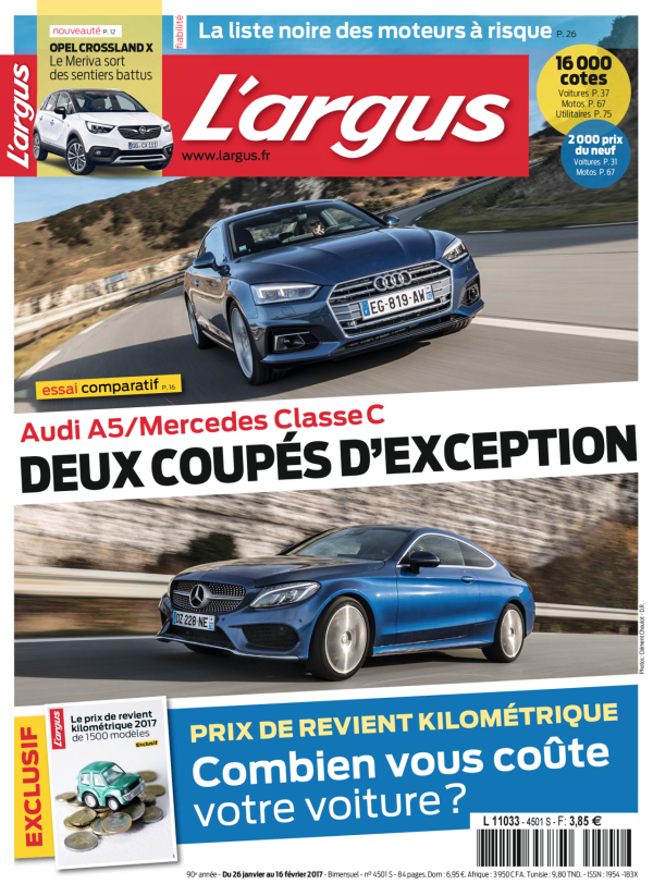 Journal bimensuel L'argus en kiosque - 4501 - 26 janvier 2017 - L'argus