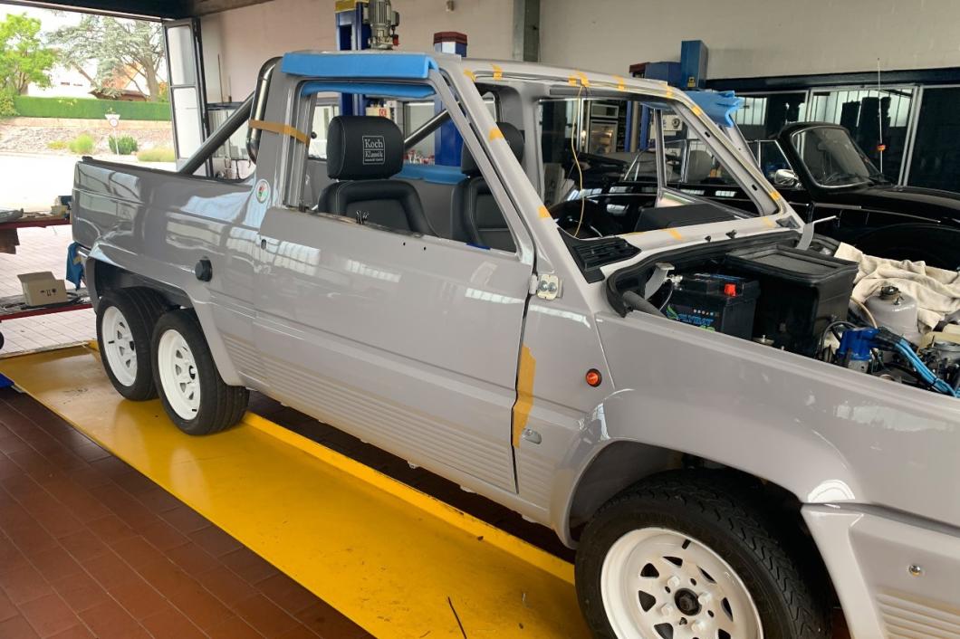 Fiat Panda (1986). Une version pick-up à six roues insolite