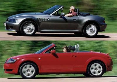 BMW Z3 Roadster 2.2i / Audi TT Roadster 1.8 T 150 ch : plaisirs égoïstes
