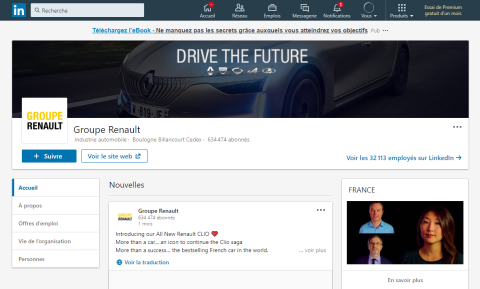 LinkedIn : Renault parmi les employeurs les plus attractifs en France