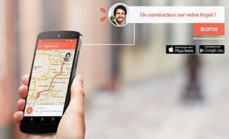 L'application de Karos combine covoiturage et transports en commun