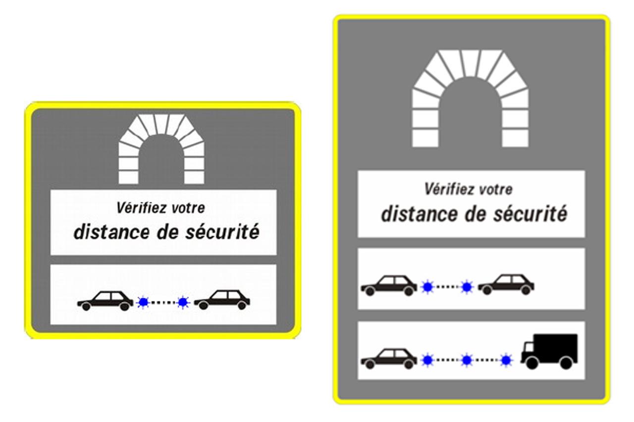 Photo 5 - panneau distance securite tunnel - Code de la route ...