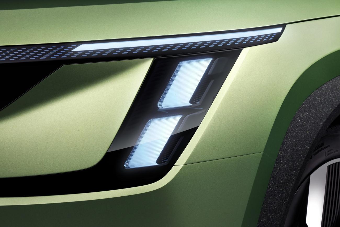 Photo 3 - Skoda Vision 7S feu avant - Skoda. Nouveau design, nouveau ...