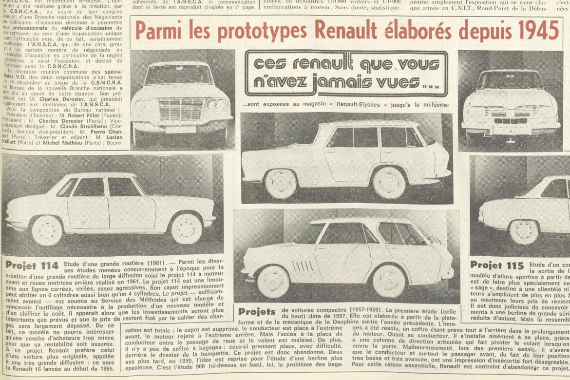 Renault. Des prototypes méconnus exposés sur les Champs-Élysées, il y a ...