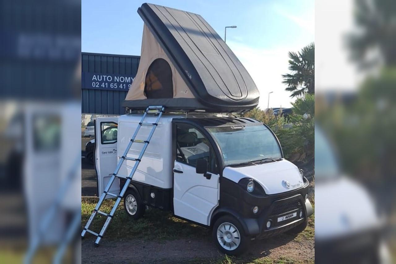Photo 5 - L utilitaire se mue en camping-car. - Aixam Tiny Van (2023). Le premier fourgon ...