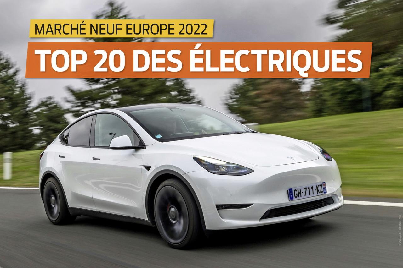 Le top 20 des voitures électriques neuves vendues en Europe en 2022