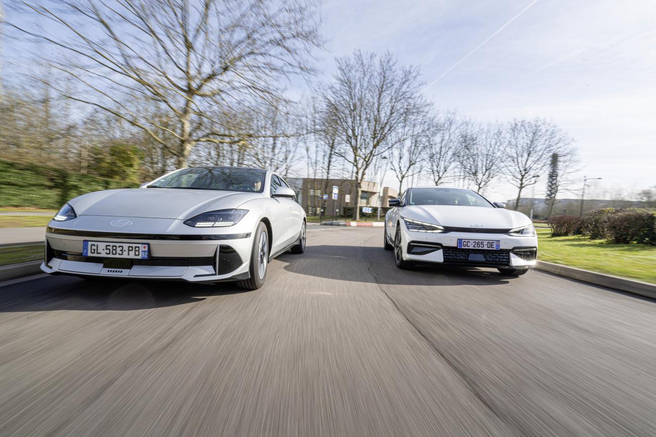 Essai comparatif : la Hyundai Ioniq 6 défie la Kia EV6