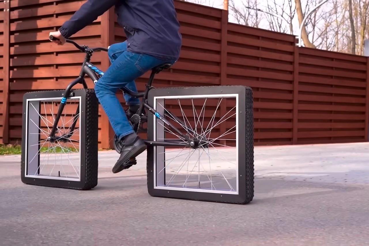 Insolite. Un vélo qui roule… avec des roues carrées