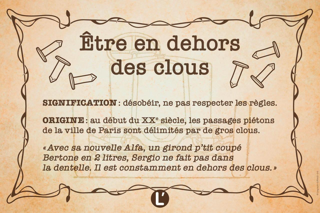 Photo 4 - Signification et origine de l'expression "être en dehors des ...
