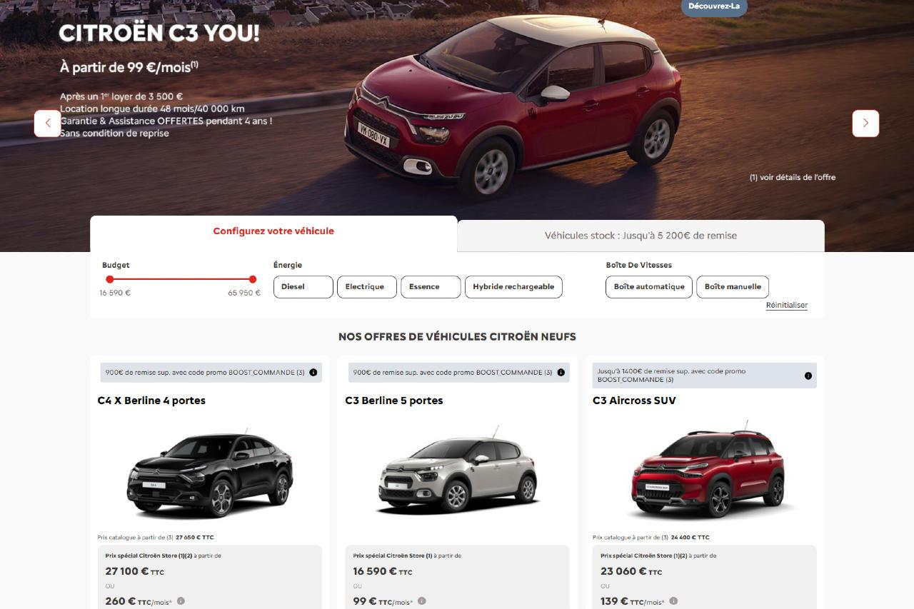Photo 2 - site internet citroen france - Stellantis. Citroën simplifie ...