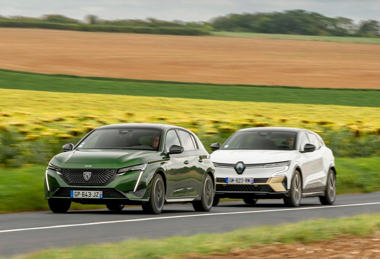 Diaporama et photos - Essai Peugeot e-308 et Renault Mégane E-Tech : le ...