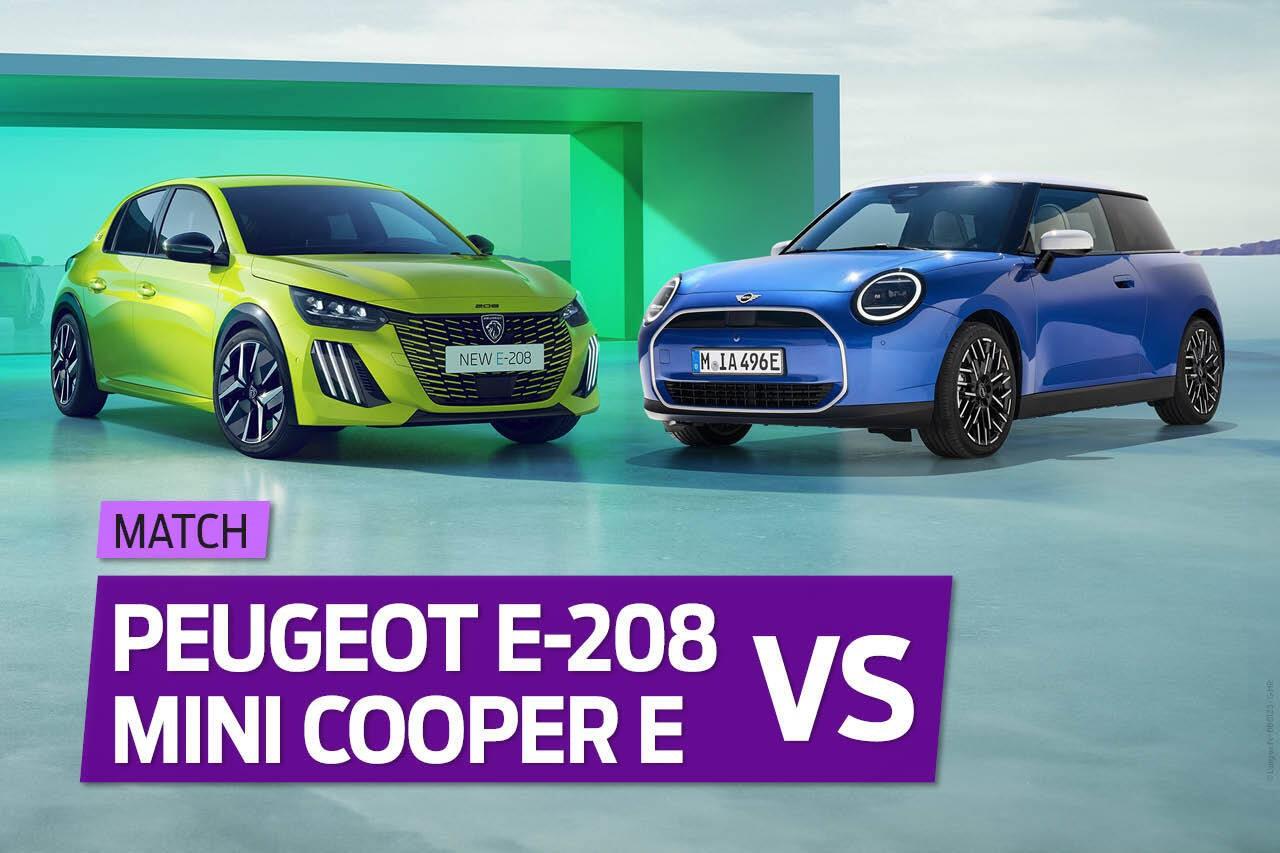 Peugeot e-208 vs Mini Cooper SE. Citadines électriques à fortes ...