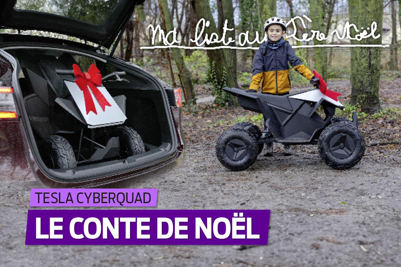On a testé le Tesla Cyberquad directement livré par le Père Noël