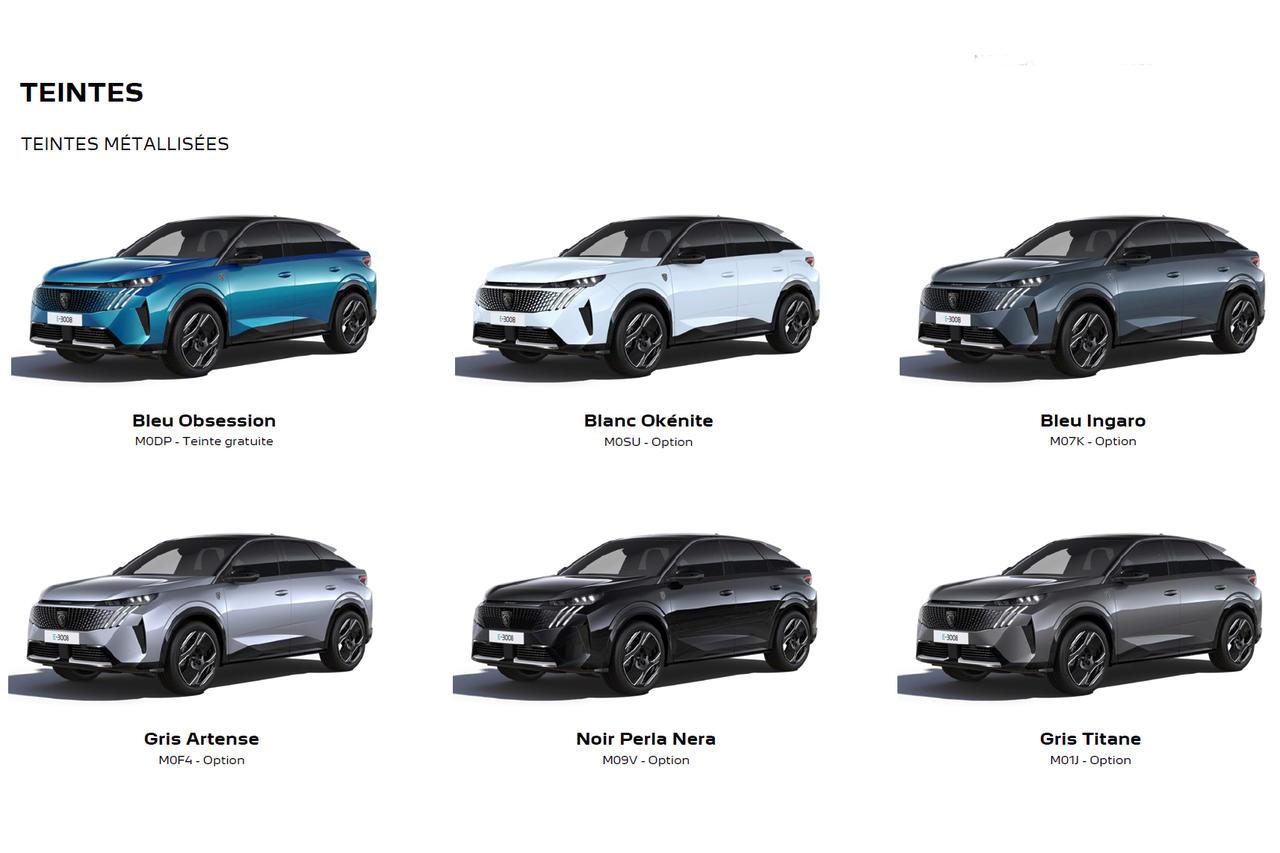 Photo 12 - Le 3008 laisse le choix entre six teintes métallisées ...