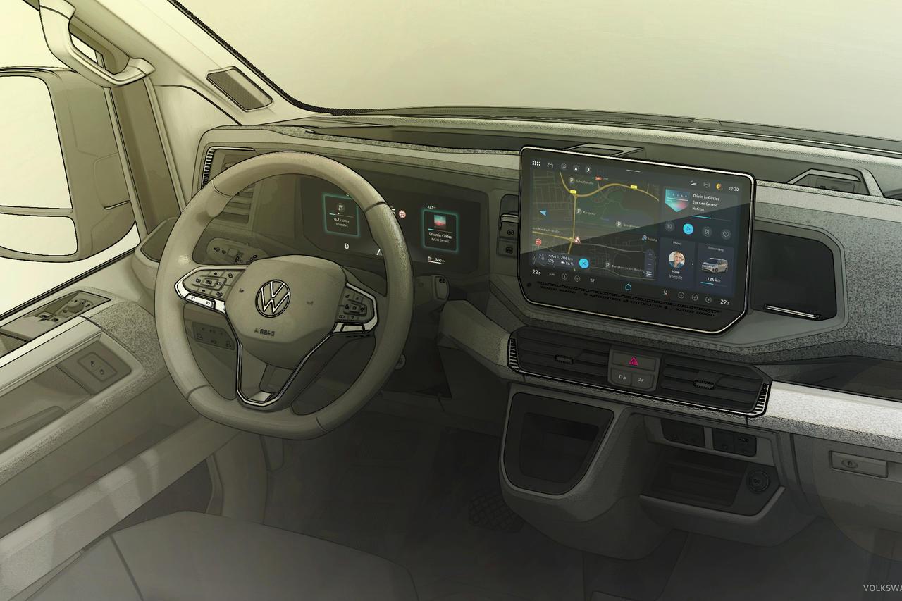 Diaporama et photos - Volkswagen Crafter restylé (2024). Le grand fourgon se refait une beauté ...