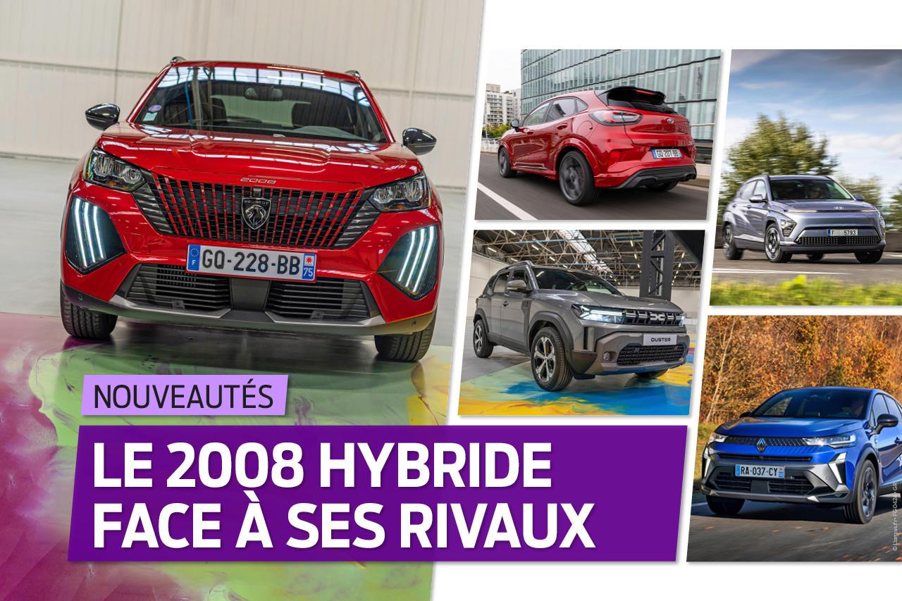 Le Peugeot 2008 Hybrid 136 (2024) face à ses concurrents